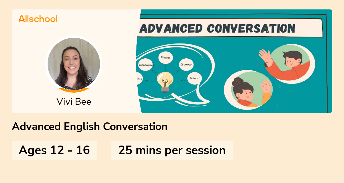 Advanced English Conversation Live Interative Class For Ages 12 16