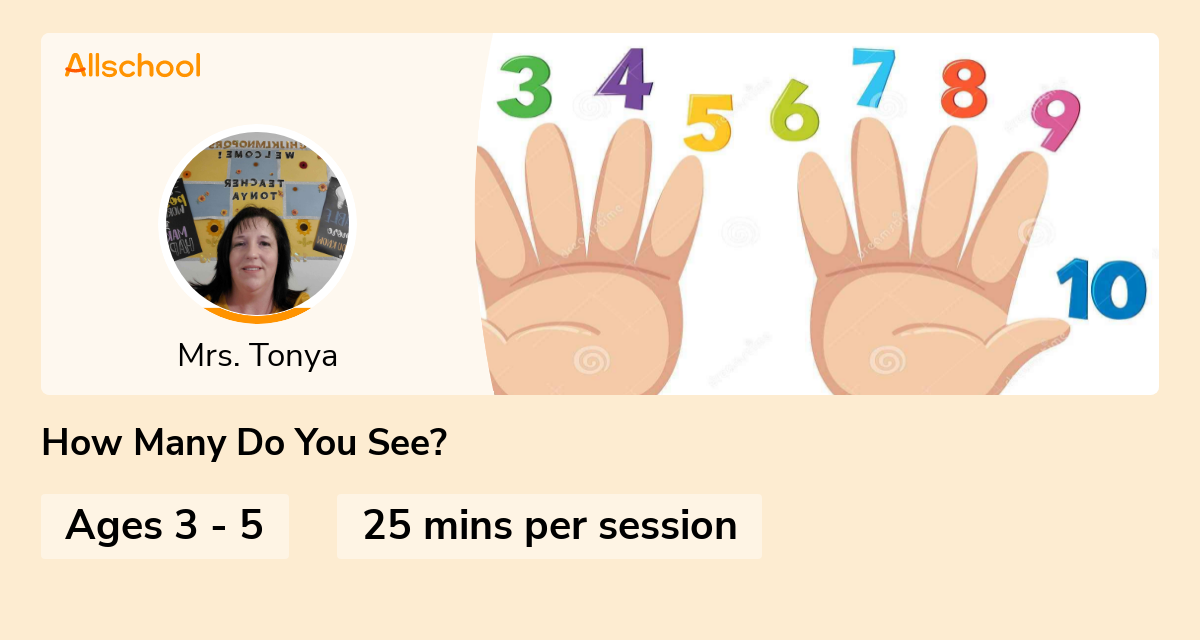 How Many Do You See Live Interative Class For Ages 3 5 Taught By